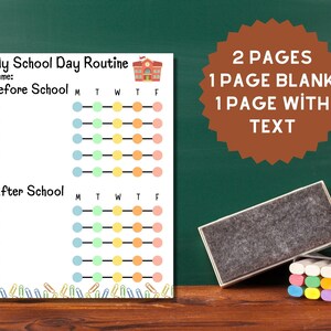 Kids Daily Routine Chart Printable Daily Planner Printable - Etsy