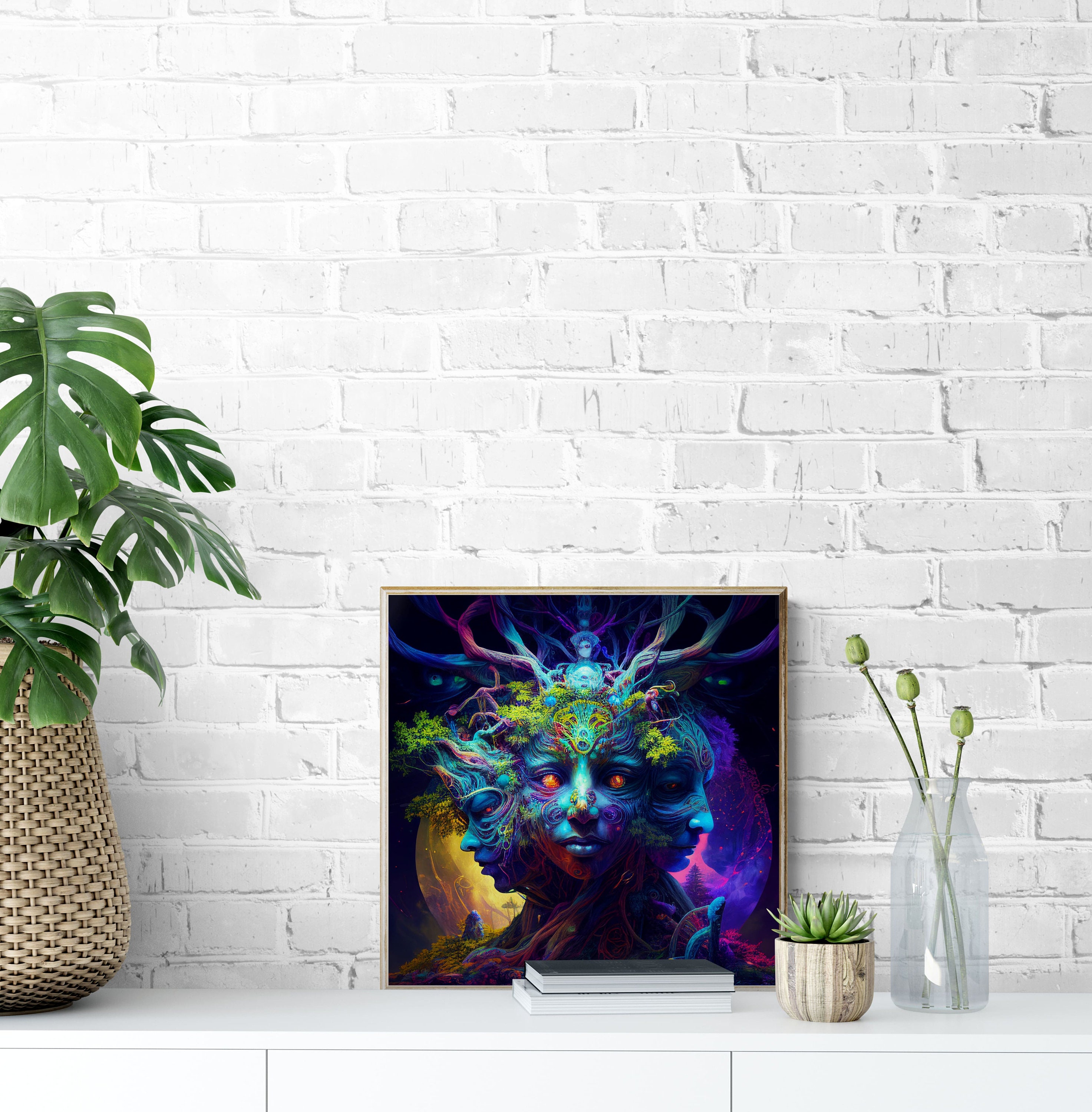 Tree Elves Digital Download, Trippy Art, Psychedelic Art, Art Print ...