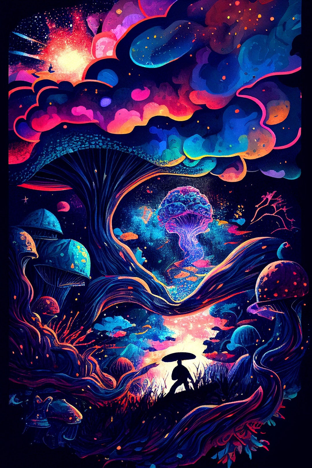 Spore's Crown Digital Download, Trippy Art, Psychedelic Art, Art Print ...