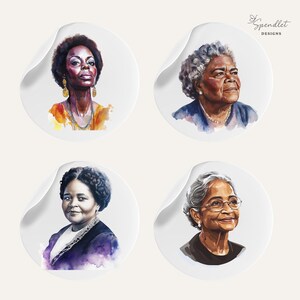 Female Black History Clipart Bundle, Black Women Figures, Madam CJ ...