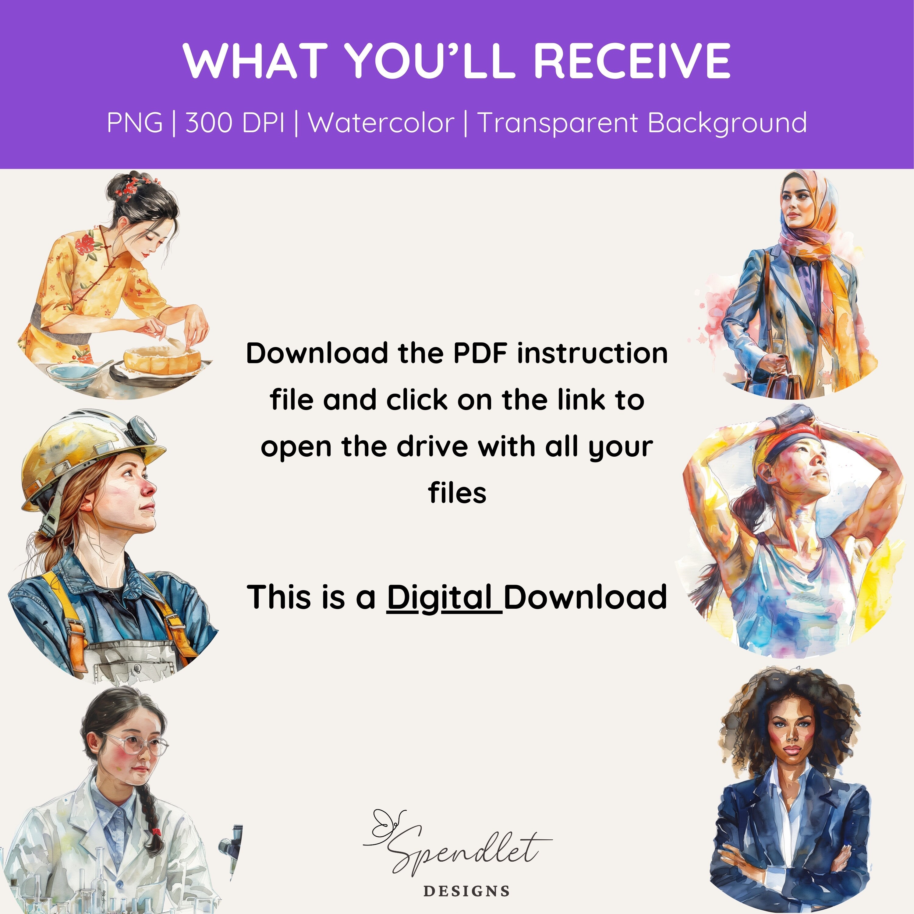 International Women's Day Clipart Bundle, Empowered Strong Women, Power ...