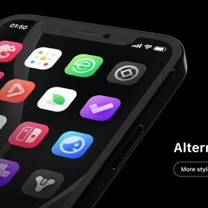 Onyx Icon Pack - Custom App Icons for iPhone Ios, Minimal Theme ...