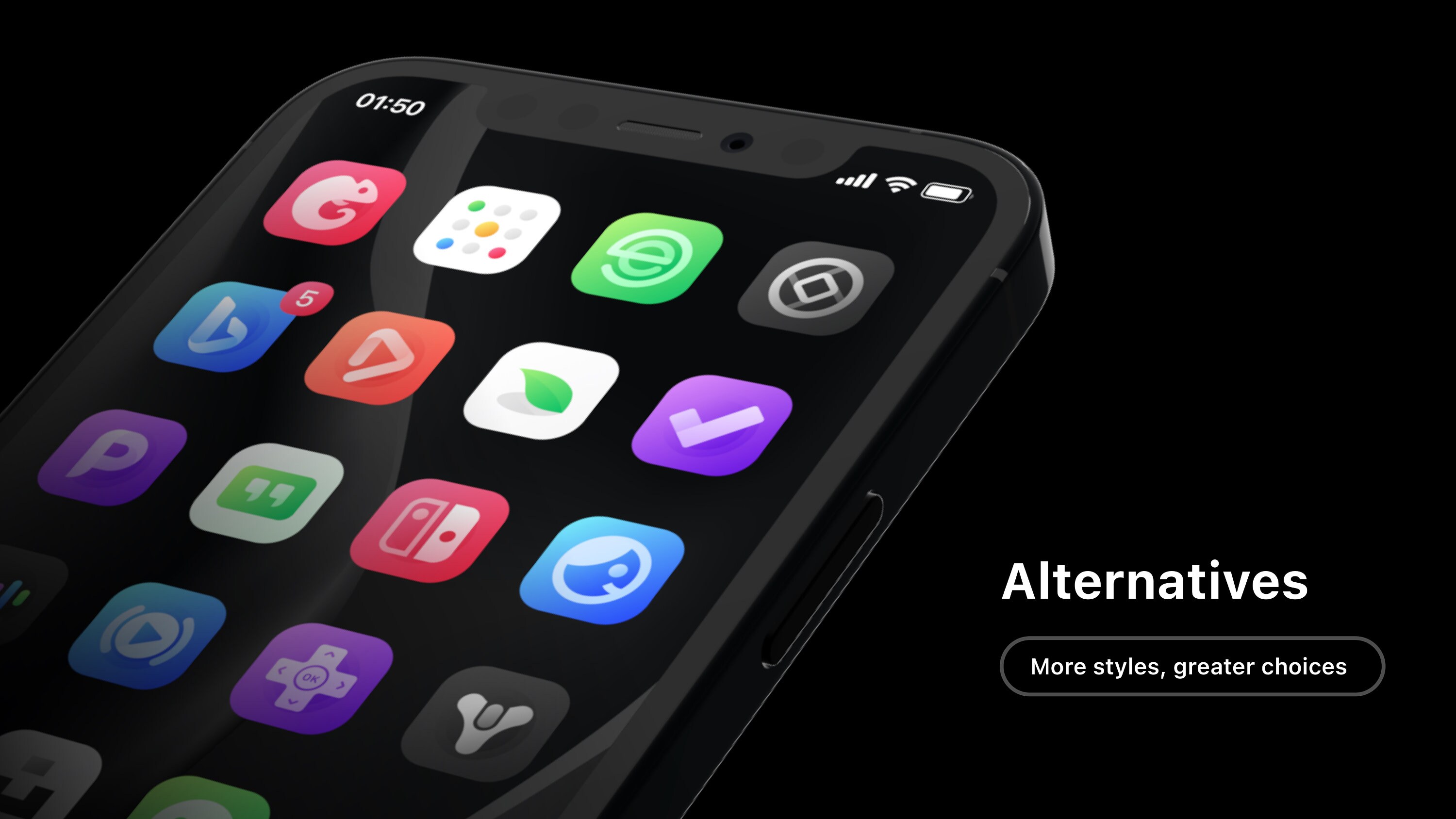 Onyx Icon Pack - Custom App Icons for iPhone Ios, Minimal Theme ...