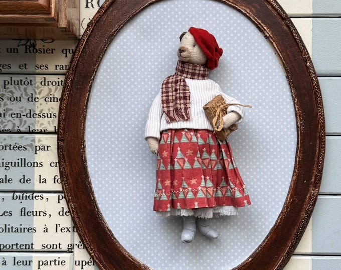 Handmade Teddy Bear,posable Textile Ideal Doll,tiny Teddy Bear,ragdoll ...