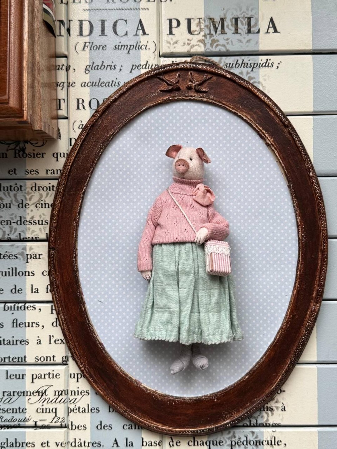 Pig Art Doll,posable Art Doll,textile Art Doll,ideal Doll,tiny Teddy ...