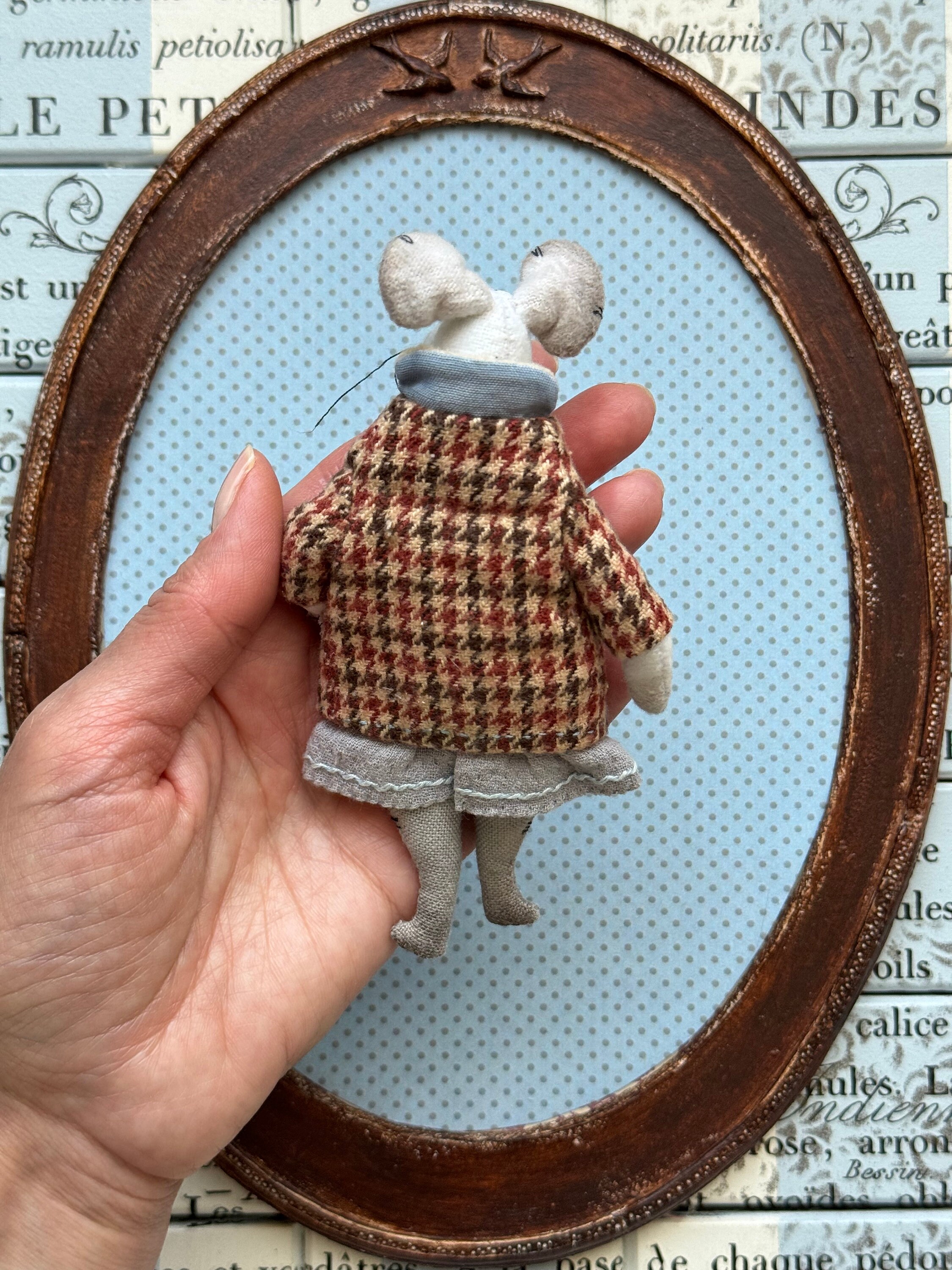 Artdoll Mouse,country Mouse Doll,poseable Animal Doll,posable Art Doll ...