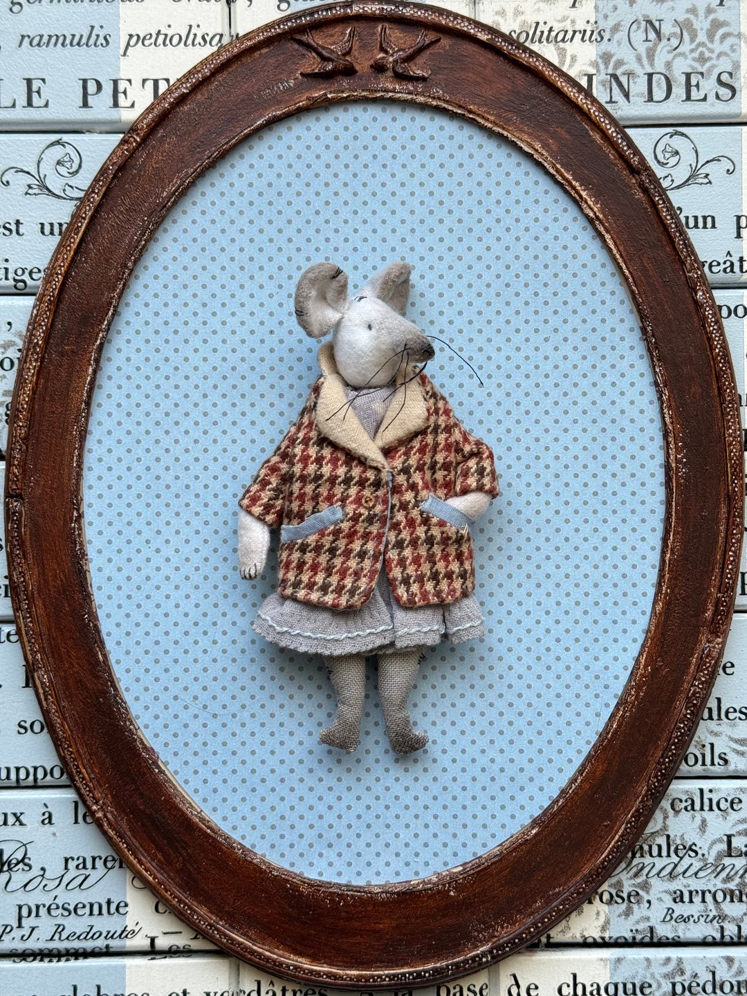 Artdoll Mouse,country Mouse Doll,poseable Animal Doll,posable Art Doll ...