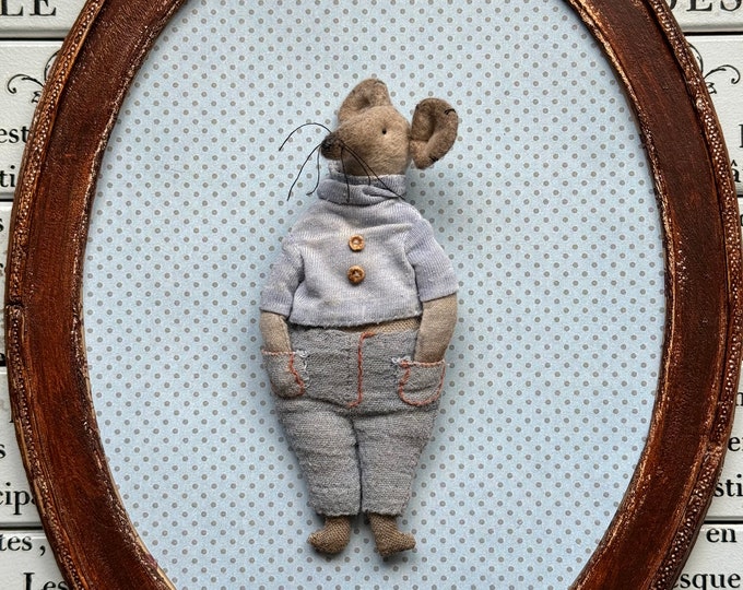 Artdoll Mouse,country Mouse Doll,poseable Animal Doll,posable Art Doll ...