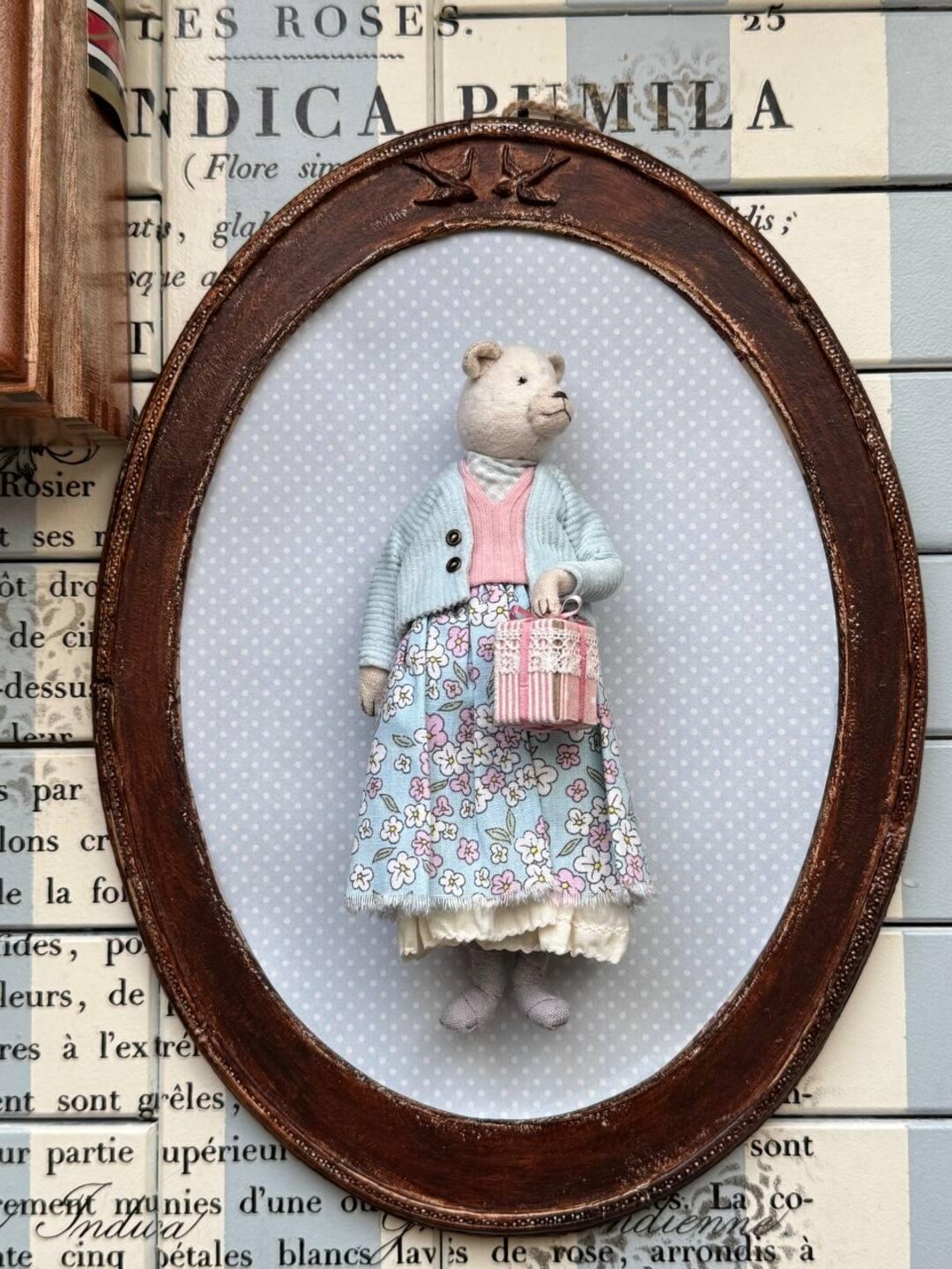 Handmade Teddy Bear,posable Textile Ideal Doll,tiny Teddy Bear,ragdoll ...
