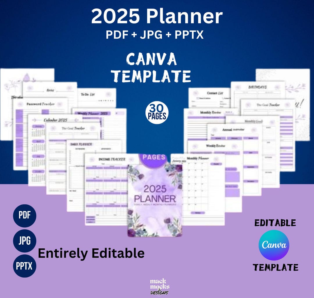 Editable CANVA 2025 Quarterly Planner, KDP Interior, A5 6x9 Inches ...