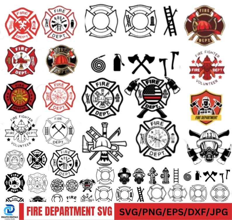 Fire Dept Svg Download, Firefighter Svg, Fireman Svg, Fire Department ...