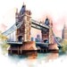 Clipart Winter in London, Watercolor Clipart, Travel London, London ...