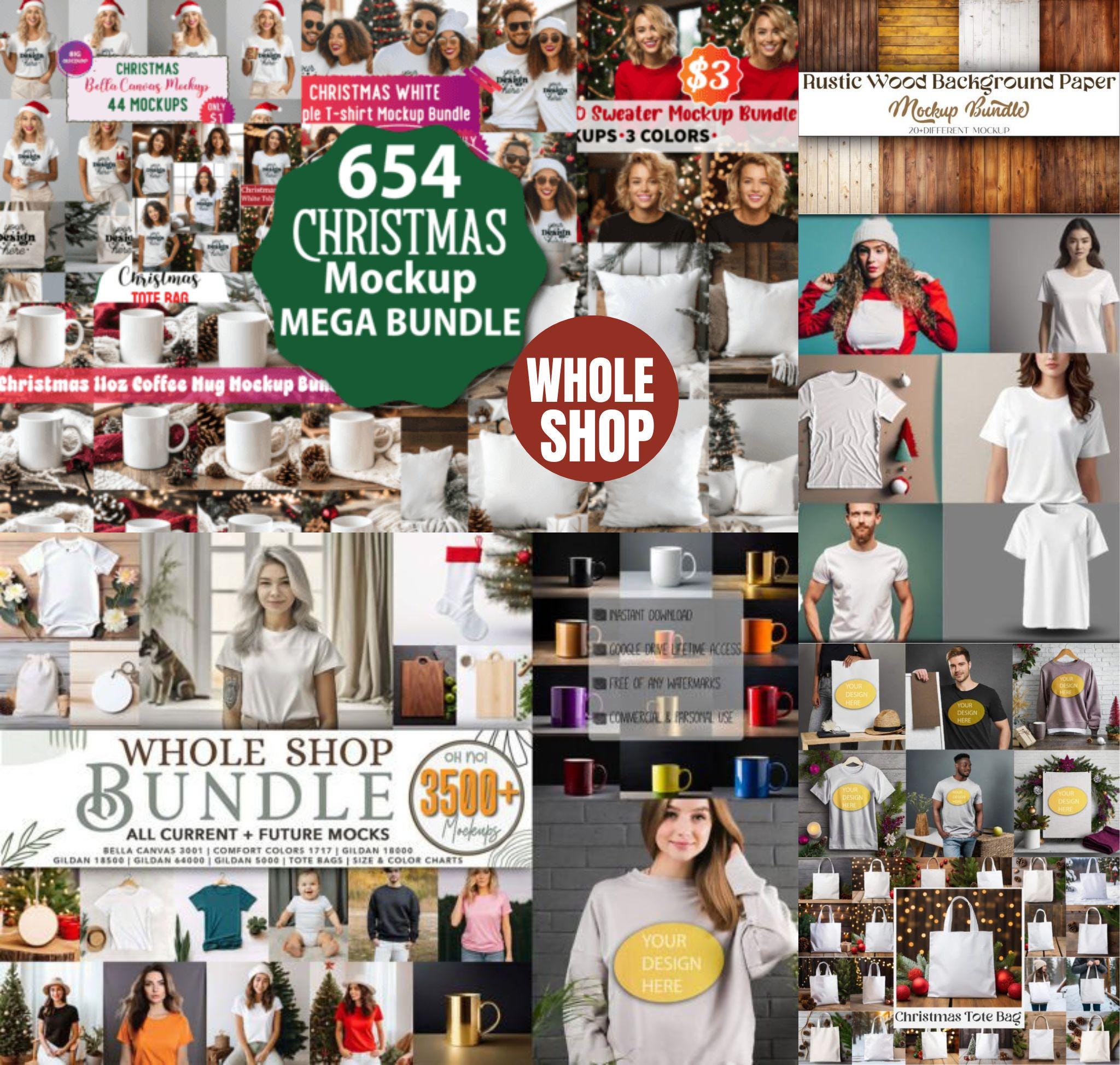 2500+ WHOLE Shop Mockup MEGA Bundle Entire Store AI Mock-up Bundles ...