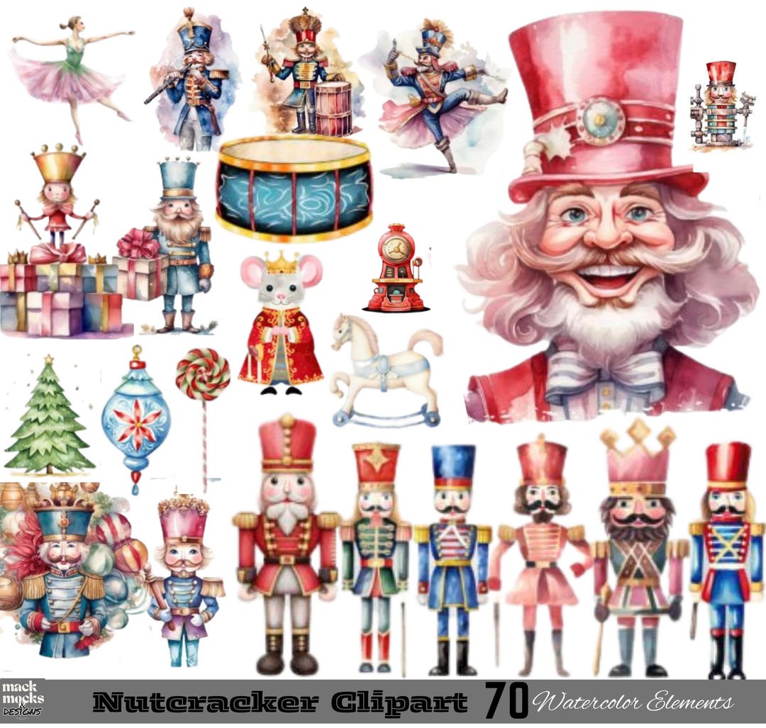 Watercolor Nutcracker Clipart, Nutcracker Graphic, Nutcracker PNG ...