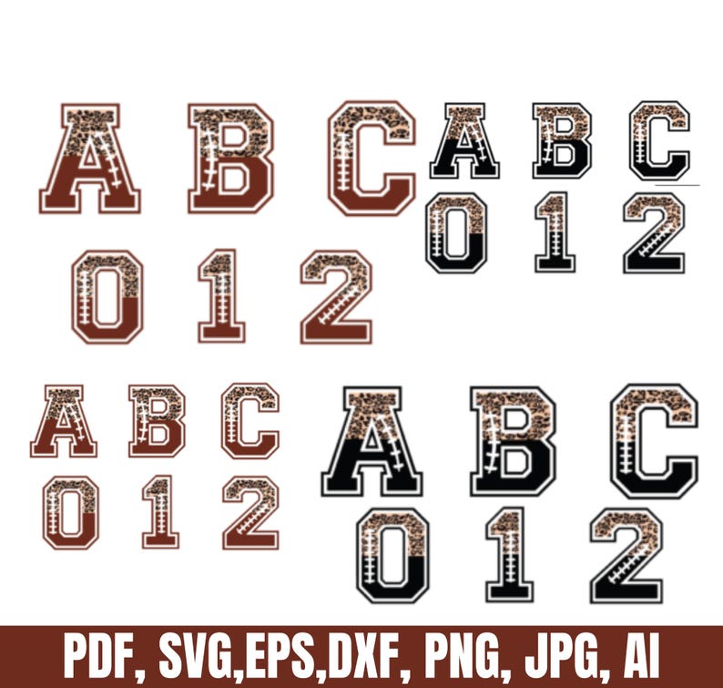 American Football Font PNG SVG Football Letters Alphabet PNG Football ...