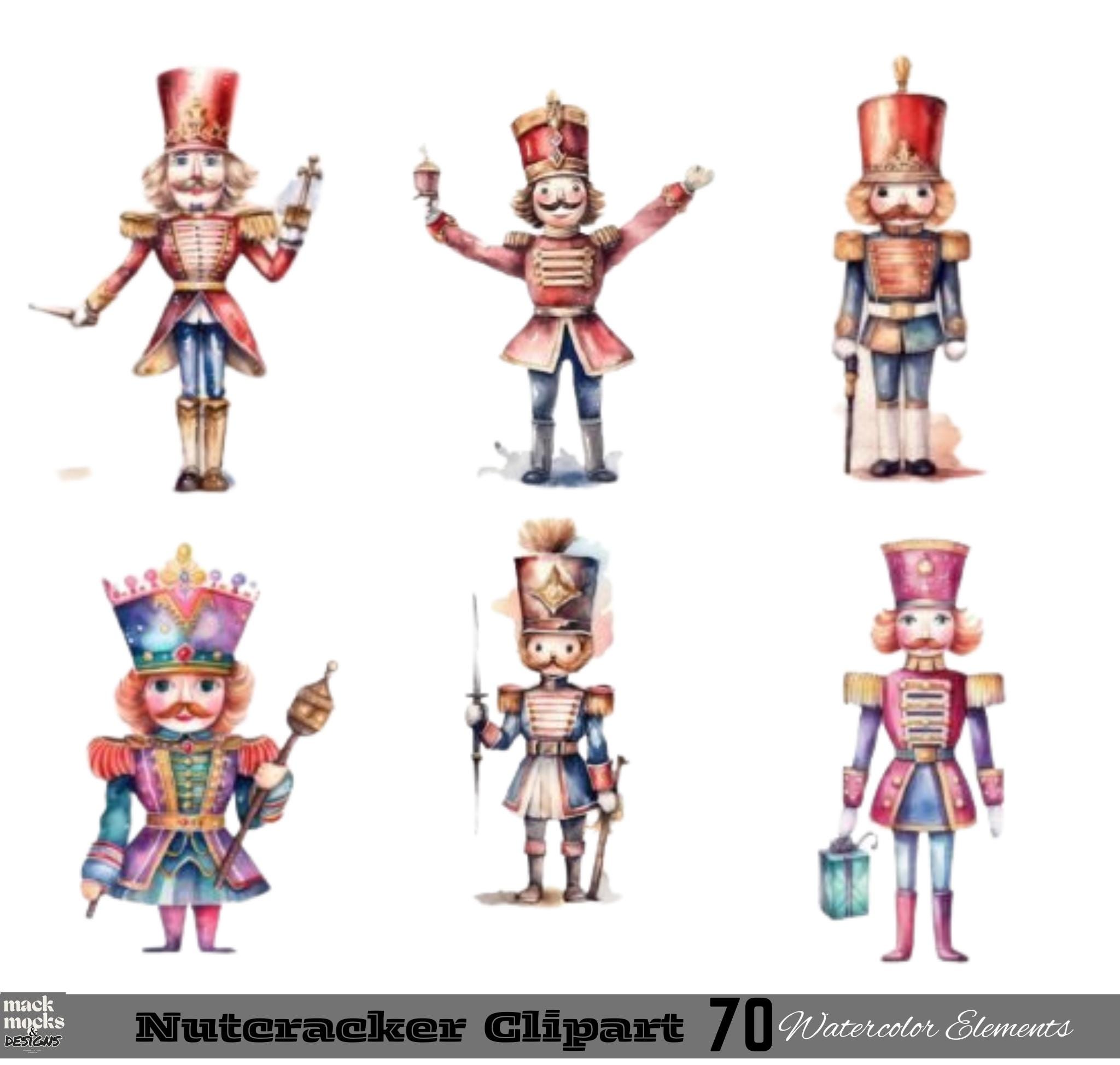 Watercolor Nutcracker Clipart, Nutcracker Graphic, Nutcracker PNG ...