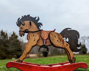 Triceratops Kids Rocking Horse - Etsy