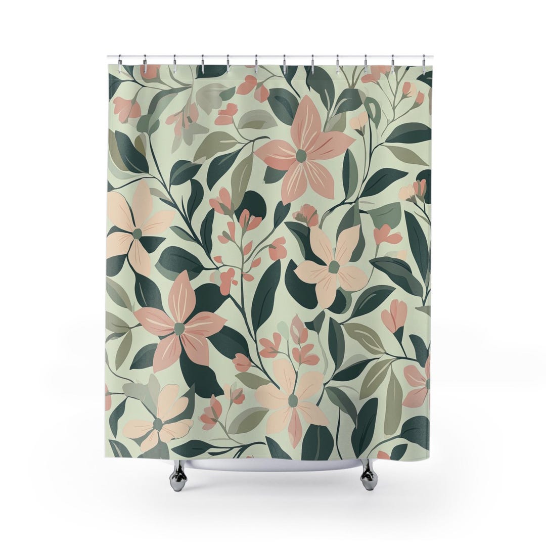 WILLIAM MORRIS Inspired Boho Shower Curtain Art Nouveau Timeless ...