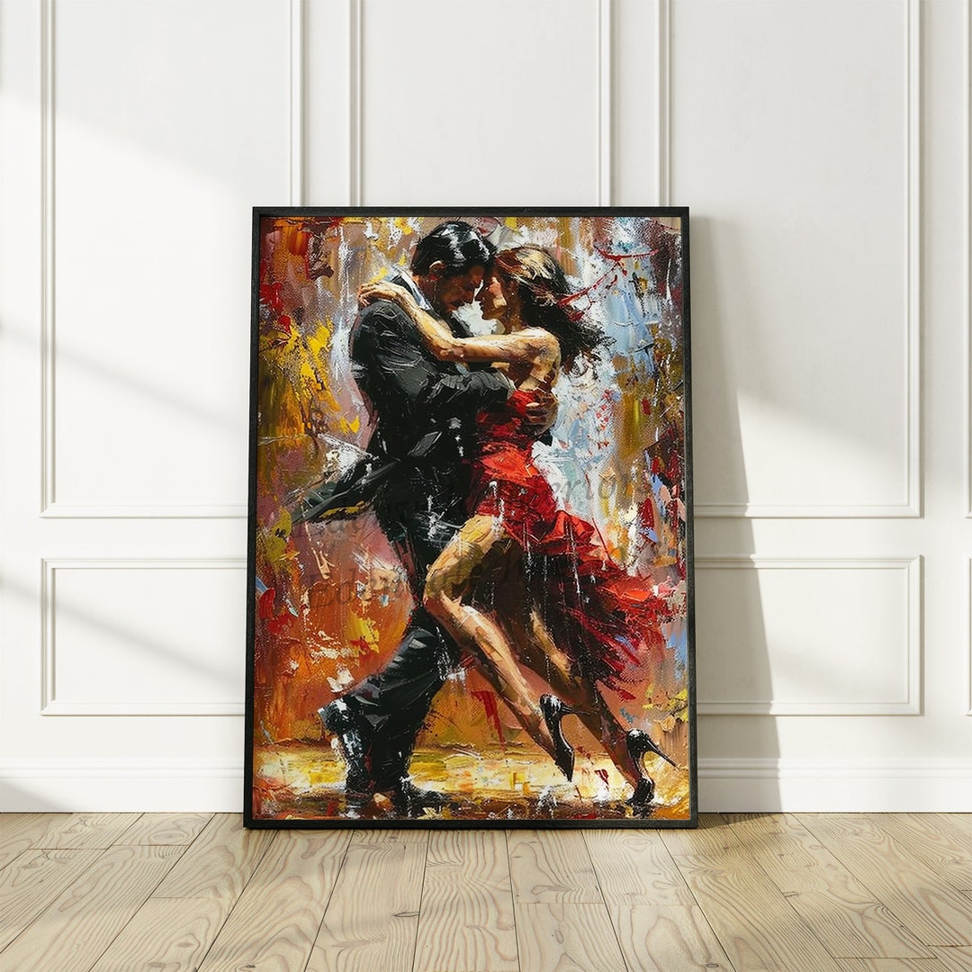 FRAMED | PINO Inspired Wall Art Poster ~ Elegant Tango Dancers ...