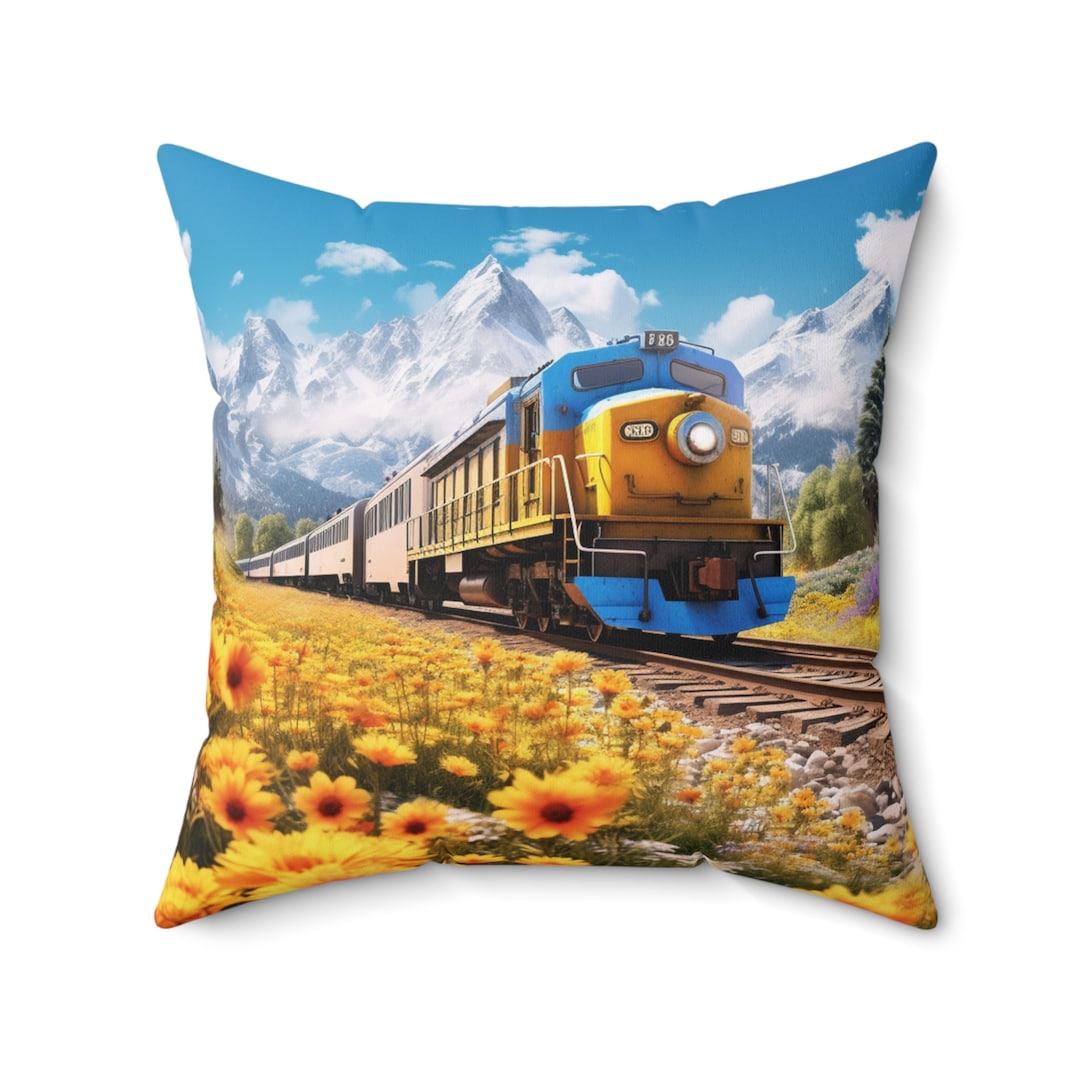 INDOOR Pillow | Train Ride, Breathtaking Scenery Home Decor Bespoke ...