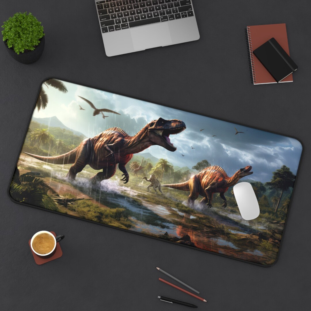 Desk Mat | Fierce Prehistoric Dinosaurs, Office Decor, Desk Accessories ...