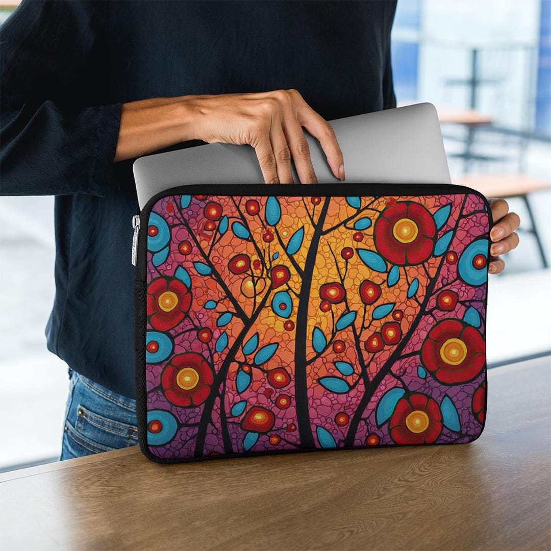 NORVAL MORRISEAU Inspired Laptop Sleeve || Vibrant Indigenous Native ...