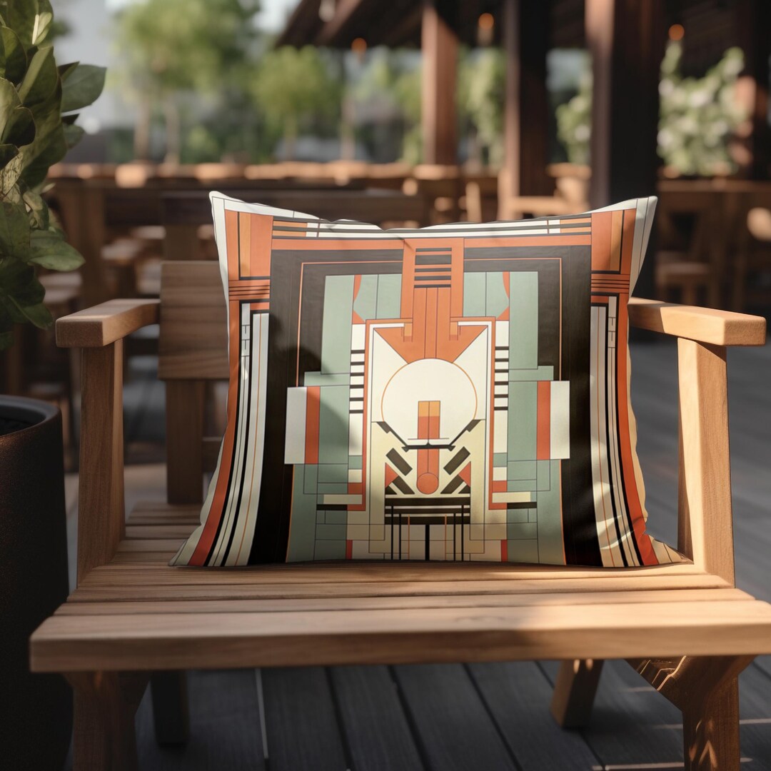 Frank Lloyd Wright Inspired Outdoor Pillows || Architectural Elegance ...
