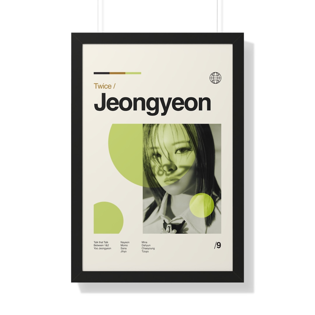 TWICE JEONGYEON Premium Framed Vertical Poster Home Decor - Midcentury ...