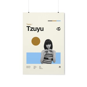 TWICE TZUYU Poster - Midcentury Modern Aesthetic Gift - Etsy