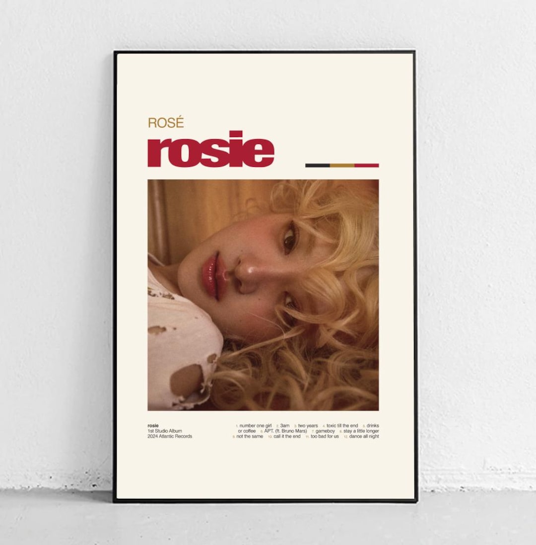 ROSÉ "rosie" Poster - Midcentury Modern Wall Art for K-pop Fans ...