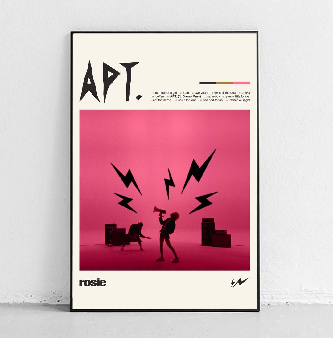 ROSÉ "apt" Poster - Midcentury Modern Wall Art for K-pop Fans ...