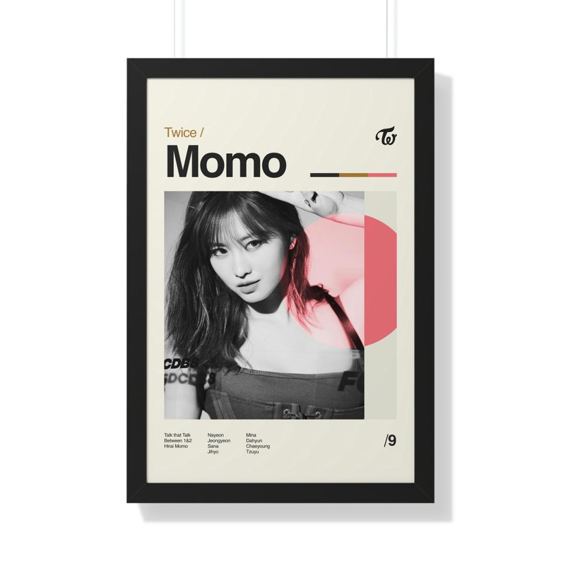 TWICE MOMO Premium Framed Vertical Poster Home Decor - Midcentury ...