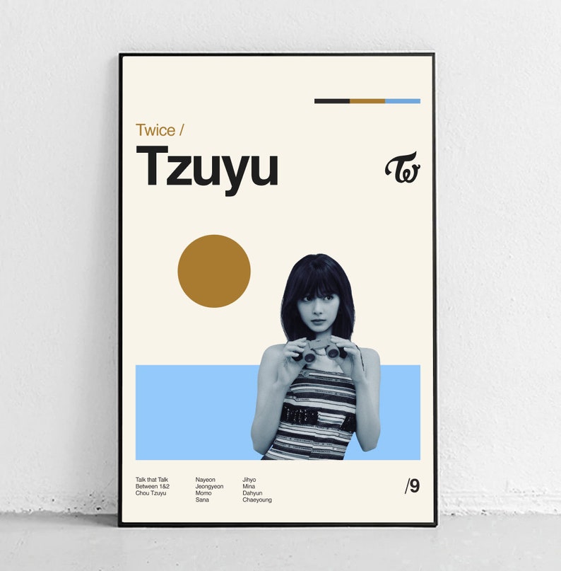 TWICE TZUYU Poster - Midcentury Modern Aesthetic Gift - Etsy