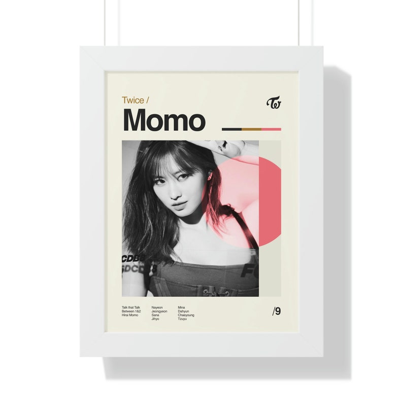 TWICE MOMO Premium Framed Vertical Poster Home Decor - Midcentury ...