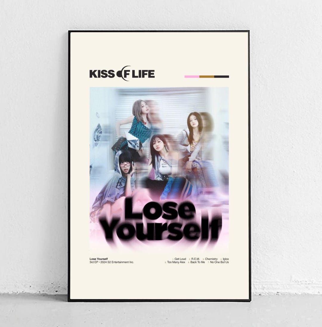KISS OF LIFE "lose Yourself" Poster - Midcentury Modern Wall Art for K ...