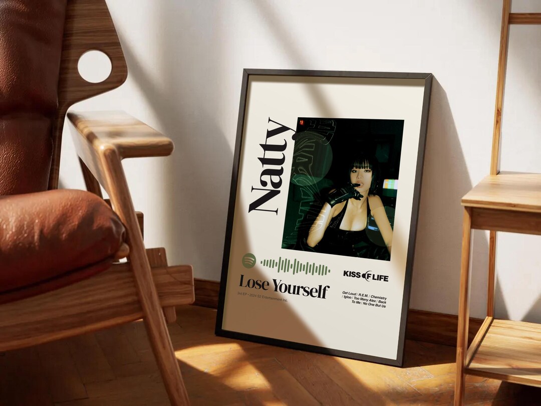 KISS OF LIFE "natty" Spotify Code Poster - Midcentury Modern Wall Art ...