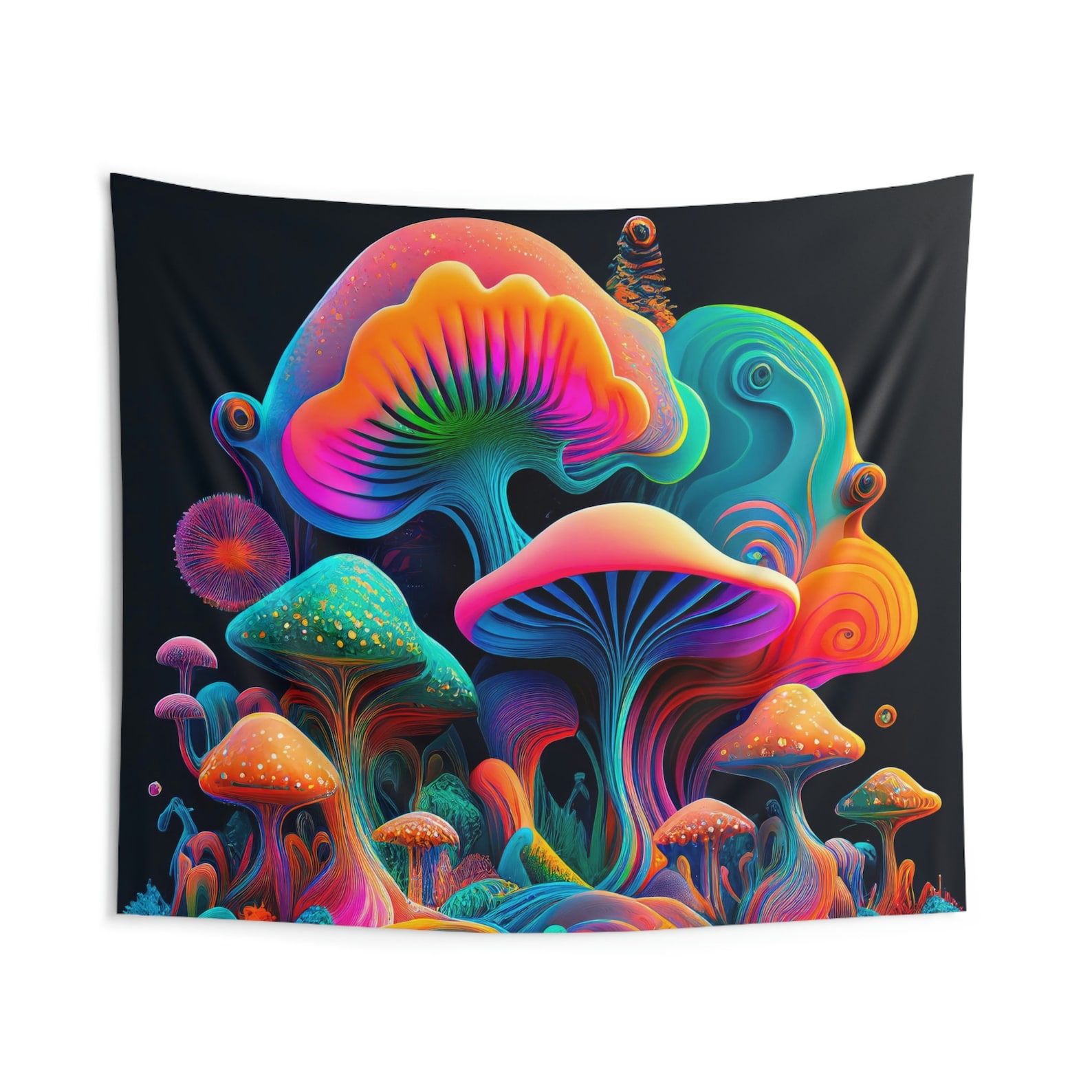 Psychedelic Mushroom Tapestry Trippy Wall Tapestry - Etsy