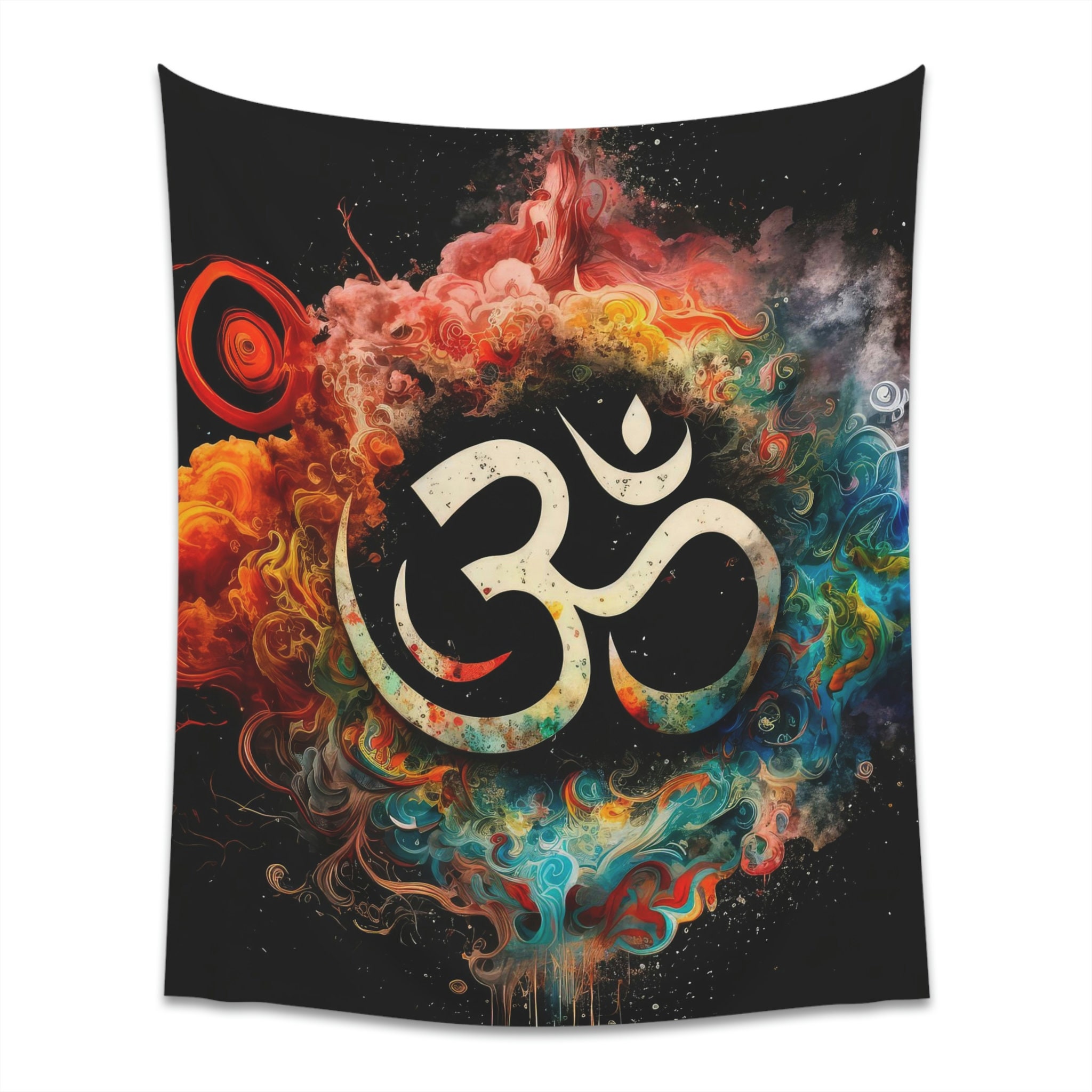 Ohm Symbol Tapestry, Meditation Wall Hanging, Yoga Room, Birthday Gift ...