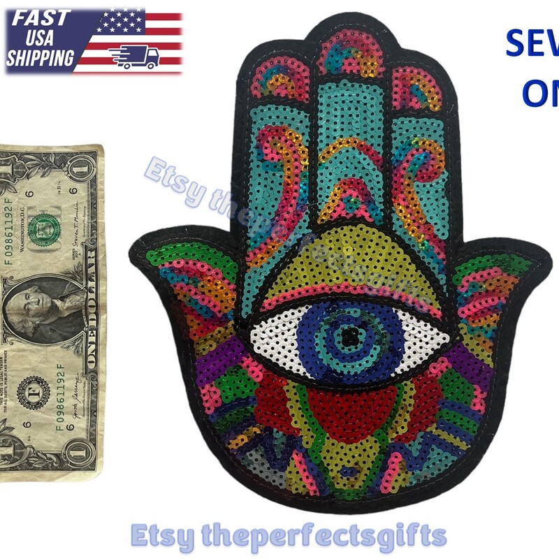 Sequin Evil Eye Patches - Etsy