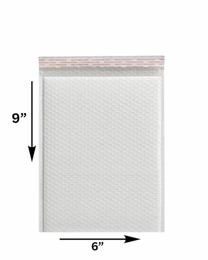 6x9 Bubble Mailers – Padded Poly Envelopes, Self-sealing Waterproof ...