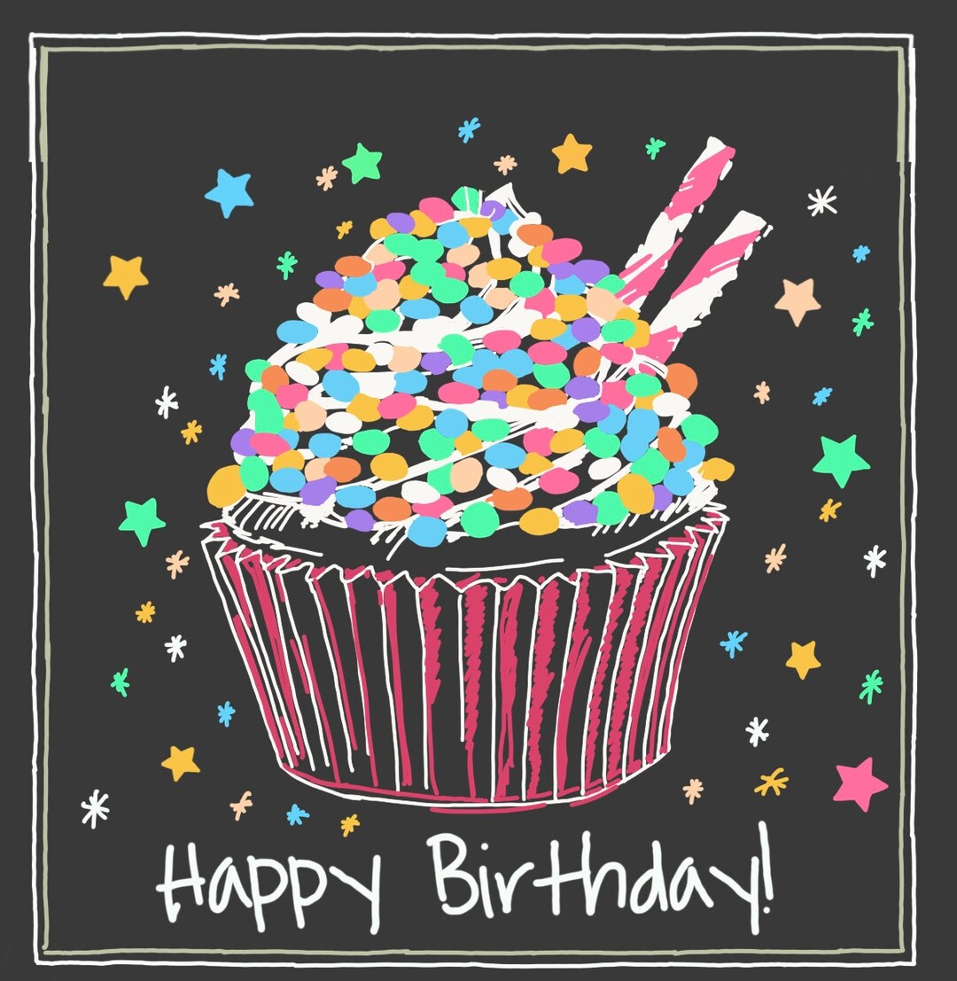 Happy Birthday Card Physical Card - Etsy