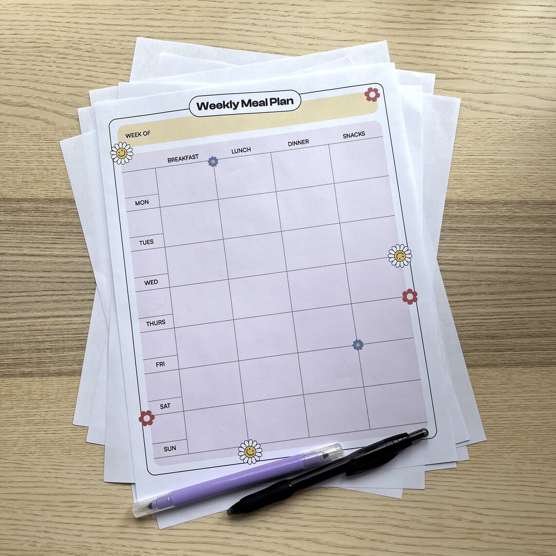 Weekly Meal Planner Printable PDF, Meal Plan Template, Grocery List ...