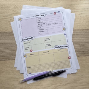 Pet Care Planner Printable PDF, Pet Medical Log Template, Pet Health ...