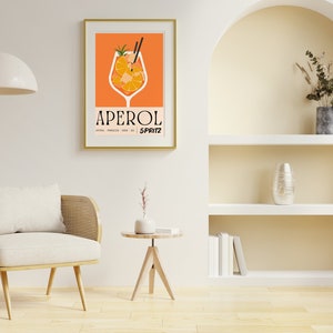Aperol Spritz Print, Printable Wall Art, DIGITAL DOWNLOAD, Colourful ...