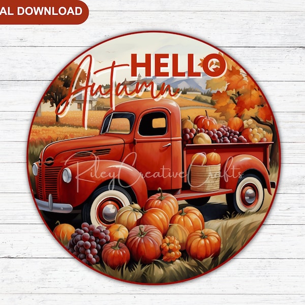 Fall Circle Door Sign - Etsy