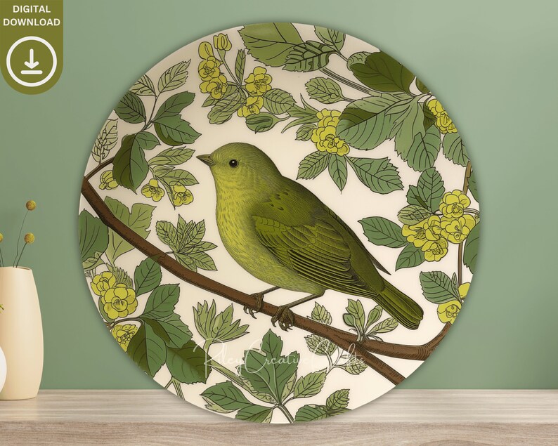 Sublimación redonda del letrero de la puerta del pájaro, colgador de la ...