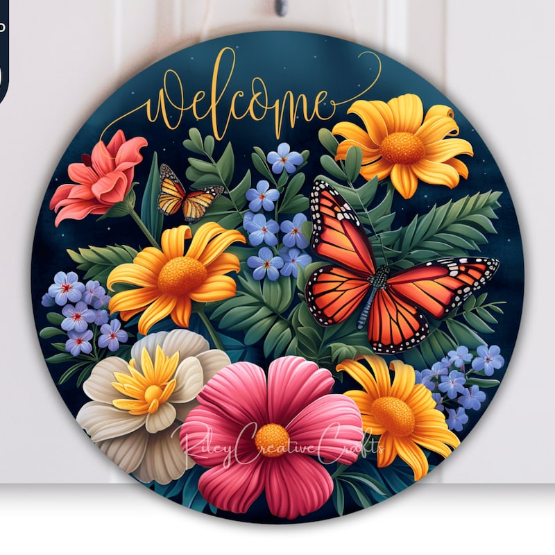 Spring Wreath Sign - Etsy