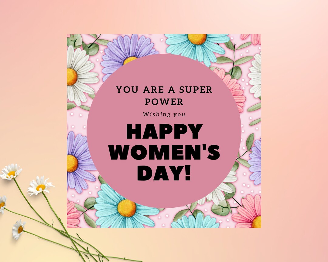 International Women's Day Gift Tag Printable Happy Women's Day Gift Tag ...