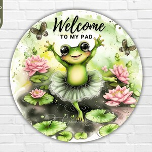 Welcome Door Sign, Spring Printable Door Hanger, Welcome to My Pad ...