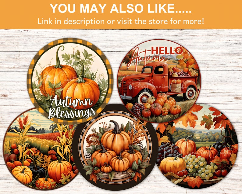 Round Fall Door Sign PNG, Thanksgiving Sublimation Wreath Sign for ...